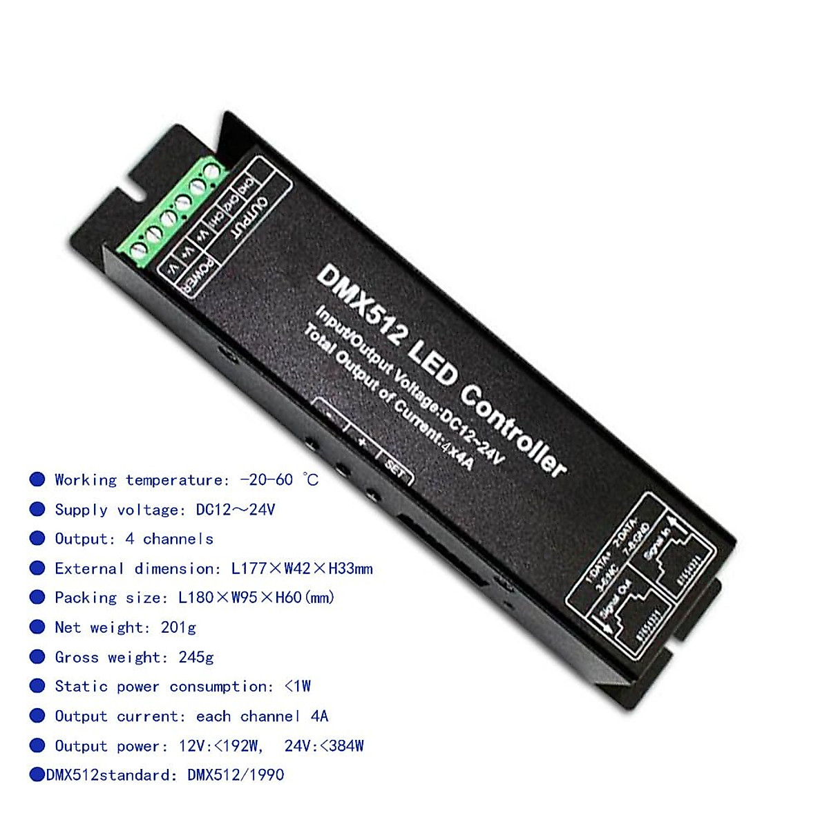 DMX512 decoder LED Digital Tube 4 Channel RGBW Strip Control Article LED Lights and Stage Lighting Engineering