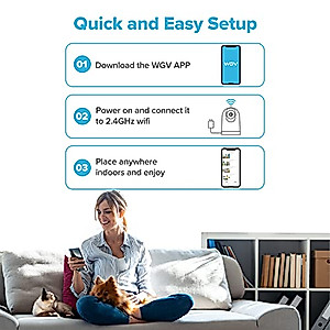 WGV Security Camera -2K Cameras for Home Security with Smart Motion Dection, Night Vision, Two-Way Audio,Cloud & SD Card Storage,Work with Alexa, Ideal Indoor Camera for Baby Monitor/Pet Camera