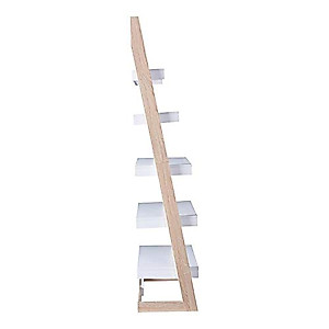 Furniture of America Gleim Transitional Wood 5-Shelf Bookcase in Natural Tone