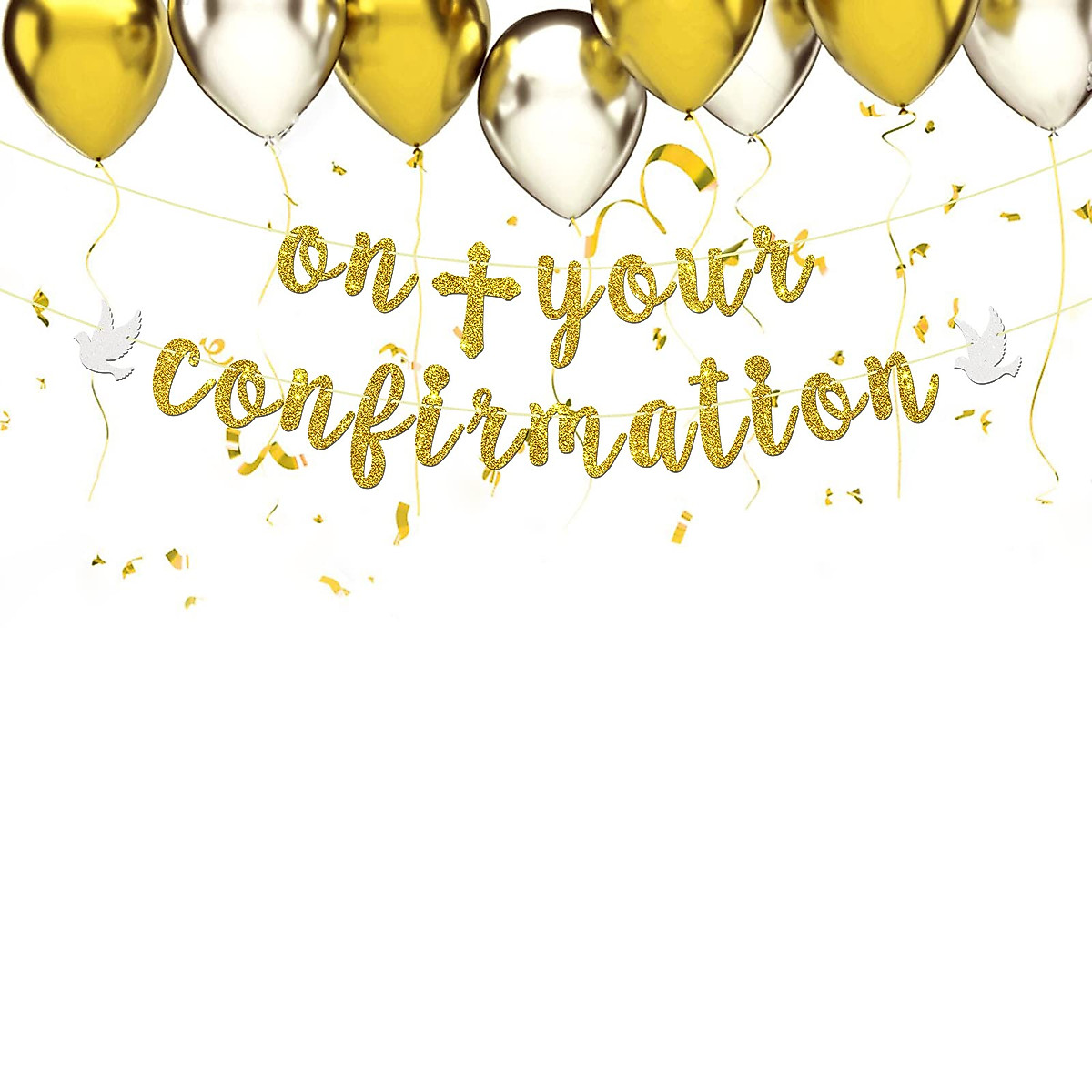 On Your Confirmation Banner First Holy Confirmation Sign Wedding Engagement Bachelorette Party Decorations Bridal Shower Party Banner