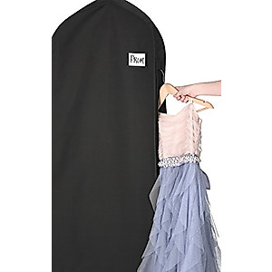 Whitmor Deluxe Zippered Dress Bag, Black