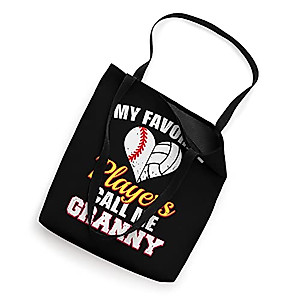 My Favorite Players Call Me Granny Funny Baseball Volleyball Tote Bag