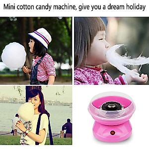 UZIAH Mini Cotton Candy Machine, 500W Electric Cotton Sugar Floss Maker, Household Kids Party Sweet Gift,Brown