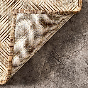 nuLOOM 7' x 9' Outdoor Performance Area Rug, Stain Resistant, Weather Resistant, High Traffic, Patio, Balcony, Outside, Ray Brown