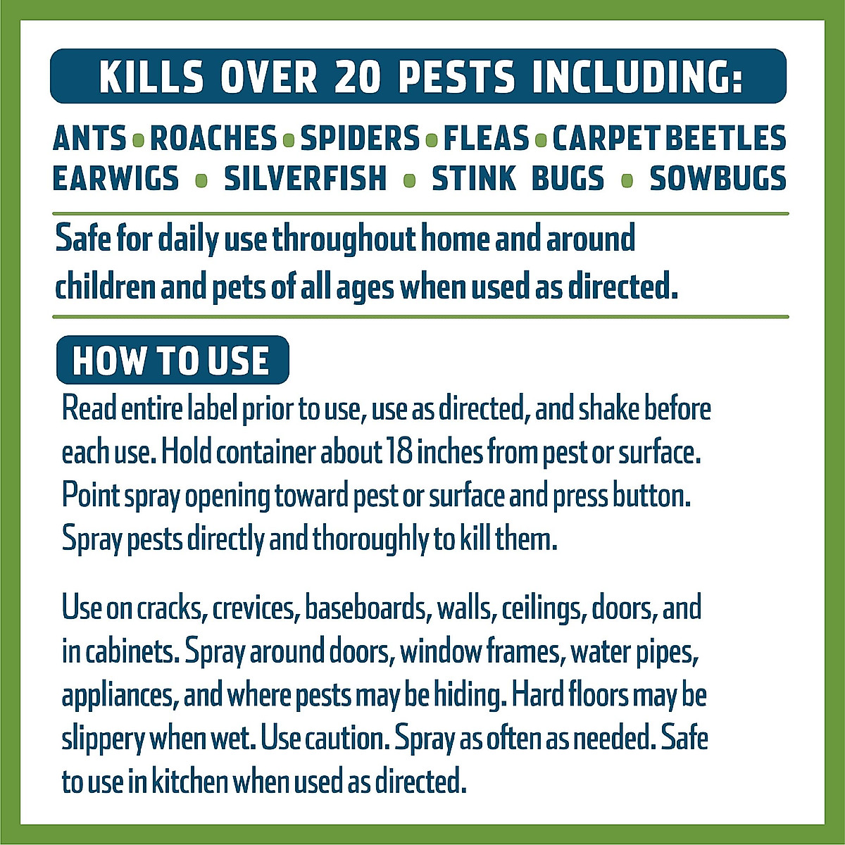Wondercide - Ant & Roach Aerosol Spray for Kitchen, Home, and Indoor Areas - Ant, Roach, Spider, Flea, Stink Bug Killer with Natural Essential Oils - Pet Safe - 10 oz 2-Pack