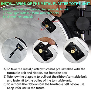 LUXSWAY Vinyl Record Player with Romote Control CD Player with LCD Display Encoding with Bluetooth All-in-One Player Variable Pitch