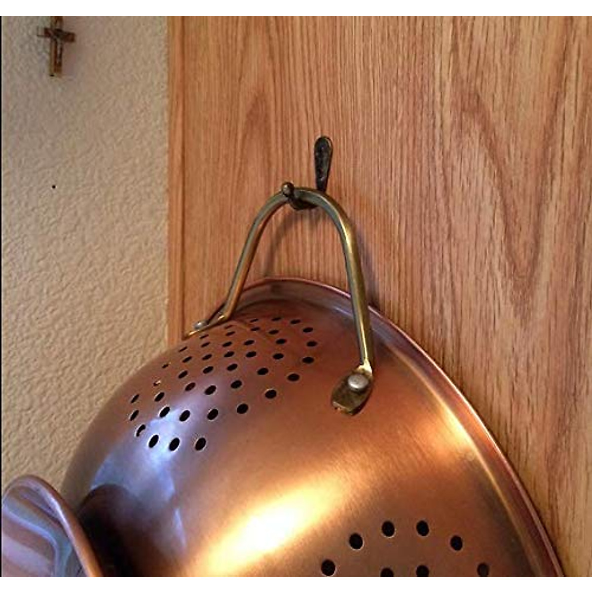 Yansanido Pack of 24 Mini Bronze Tone Vintage Style Double Hole Metal Single Hook Hangers Door Hook Hanging with 48 Screws