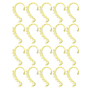 Generic 20Pcs DIY Ear Cuff Wrap Long Chain Tassel Drop Earrings Ear Crawler DIY Earrings Silver