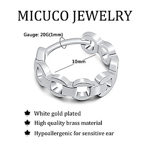 micuco Small Hoop Earrings for Women Huggie Hoop Earrings Hypoallergenic Silver Hoop Earrings