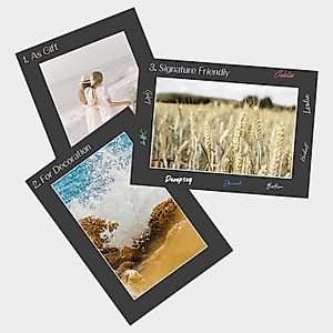 Golden State Art, Pack of 25 Black Pre-Cut 5x7 Picture Mat for 4x6 Photo with White Core Bevel Cut Mattes Sets. Includes 25 High Premier Acid Free Matts & 25 Backing Backers Board & 25 Clear Bags
