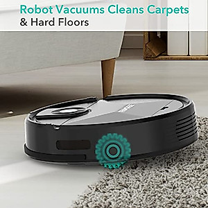 MT-200 Robot Vacuum Cleaner, 1800Pa Strong Suction WiFi/App Self-Charging Robotic Vacuums Quiet Mini Vacuum Cleaner for Pet Hair, Hard Floor, Medium-Pile Carpets
