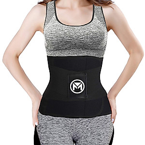 Moolida Women Waist Trainer Belt, Black, Large - Back Support, Workout Fitness, Weight Loss, Waist Cincher Shapewear