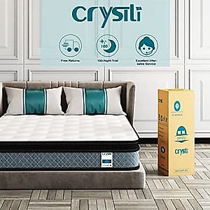 Crystli Full Mattress, 10 Inch Memory Foam Mattress with Innerspring Hybrid Mattress in a Box Pressure Relief & Supportive Full Size Mattress 100-Night Trial 10-Year Support
