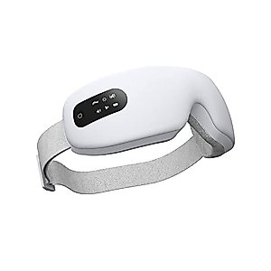 npkgvia The Eye Massager with Heat is Used to Relax and Reduce Eye Fatigue The Black Eye Bag is an Ideal Wearable Dildo (White, 19x14.5x9.8cm)