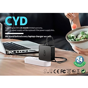 CYD 65W Laptop Power Cord Compatible for Dell Vostro Charger P28F PP29L PP39L P02E P17E P25F P39F PP02X PP04X PP05L PP08L DA65NM111 Latitude Vostro Precision Studio Xps Extra 8.2 Ft Power-Cable