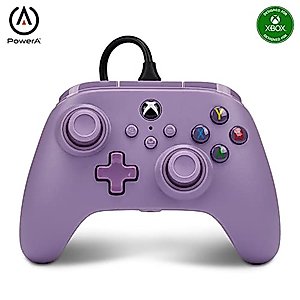 PowerA Nano Enhanced Wired Controller for Xbox Series X|S - Lilac, portable, compact, gamepad, video game, gaming controller, works with Xbox One and Windows 10/11