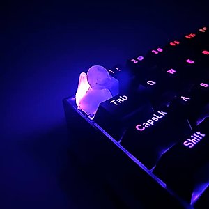 Custom Keycap for Mechanical Gaming Keyboard - Design Cute Duck Transparent- Artisan Cherry MX Made in Resin with Universal Compatibility - Unique Gift Idea