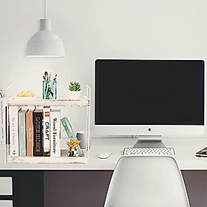 2 Tier Bathroom Counter Organizer, Solid Wood Bathroom Storage Tray for Counter Standing Rack, Cosmetic Holder, Kitchen Spice Rack, Vanity Organizer, Perfume Holder for Bathroom, Kitchen, Dresser Top