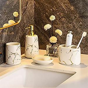 CZDYUF Bathroom Five-Piece Wash Set Bathroom Supplies Bathroom Mouthwash Cup Toothbrush Cup Set