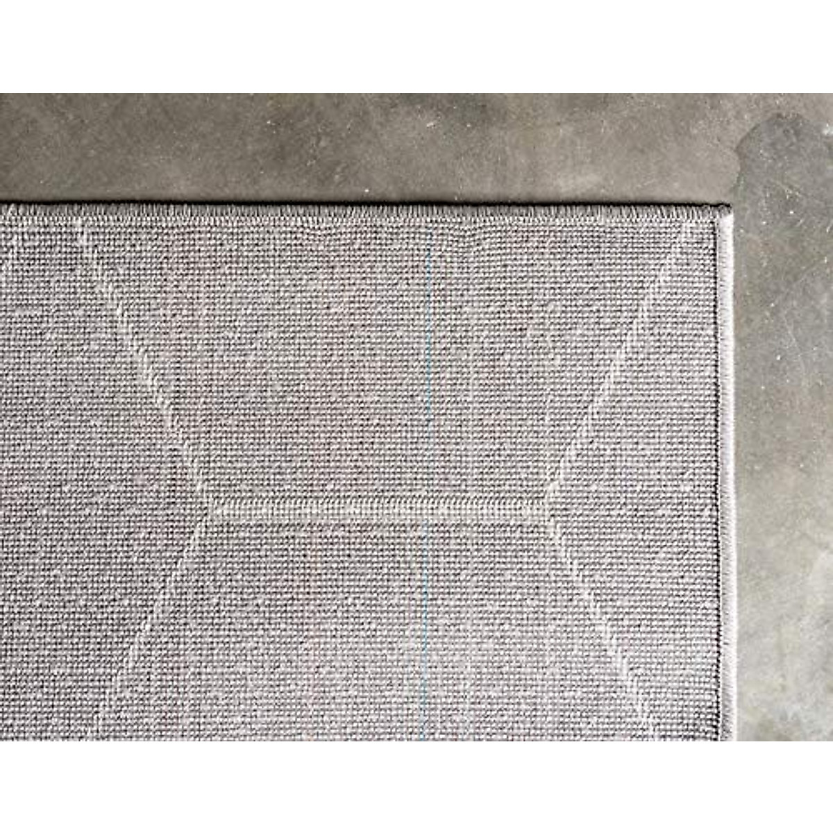 Unique Loom Trellis Frieze Collection Area Rug - Geometric (5' 1" x 8', Light Gray/ Ivory)