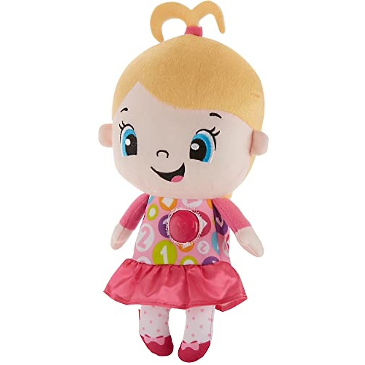 Fisher-Price Laugh & Learn Stroll & Learn Walker Gift Set, Musical Baby Walking Toy and Soft Doll for Infants Ages 9 Months and Older