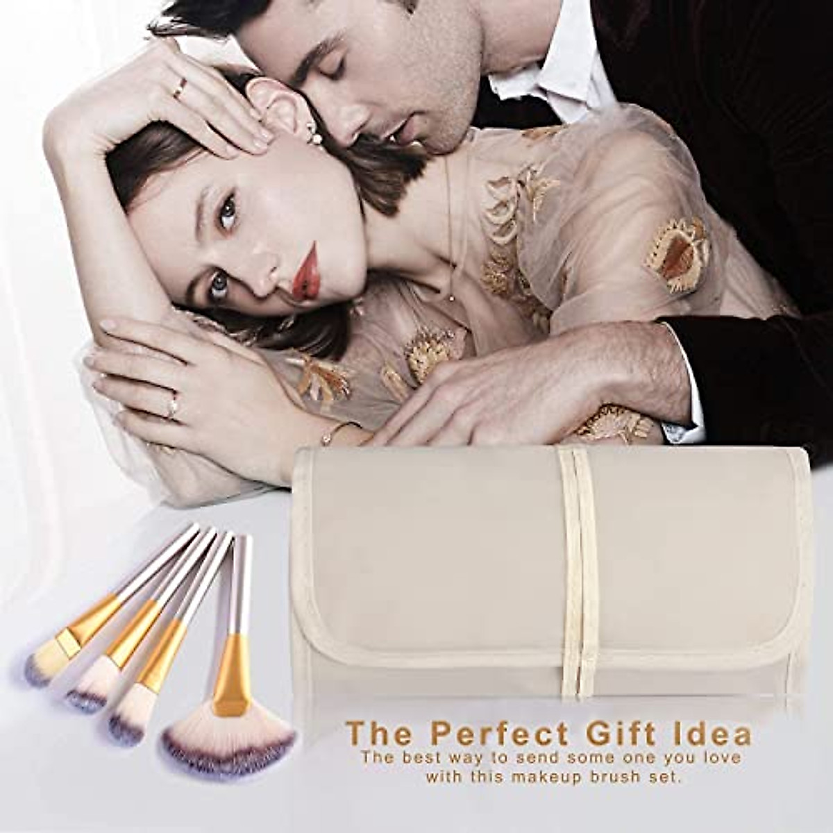 Make up Brushes, VANDER 24pcs Premium Cosmetic Makeup Brush Set for Foundation Blending Blush Concealer Eye Shadow, Cruelty-Free Synthetic Fiber Bristles, Travel Makeup bag Included, Champagne