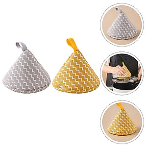 Pot Lid Cover 2pcs Insulation Pot Gloves Triangles Pot Handle Cap Anti- scalding Pan Handle Cover Cooking Mitts for Kitchen Pot Cover Handle Caps