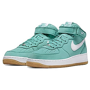 Nike mens Air Force 1 Mid Premium Shoes, Washed Teal/White-gum, 9