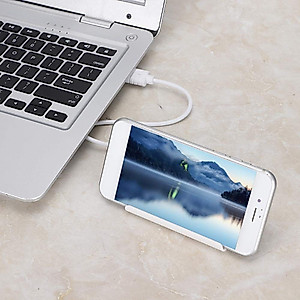 4-Port USB2.0 Hub with Phone Holder, Charge Your Phone When Play, Extend Cable for PC, Laptop, Tablet and More