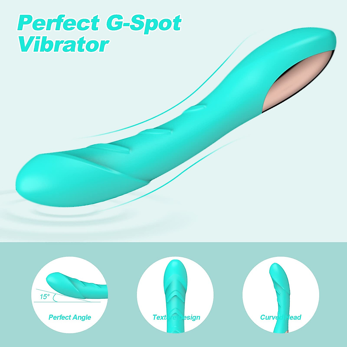 Realistic G-Spot Dildo Vibrator for Female Vagina Clitoris Anal Stimulator, Vibrators Adult Sex Toys Gift for Women Couples MELO (Blue)