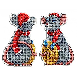 MP Studia Cross Stitch Embroidery Kits for Adults and Beginners Animals - Cheese Trophy 14x8cm/5.51x3.15 14ct.
