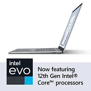 Microsoft Surface Laptop 5 (2022), 15" Touch Screen, Thin & Lightweight, Long Battery Life, Fast Intel i7 Processor for Multi-Tasking, 16GB RAM, 512GB Storage with Windows 11, Platinum