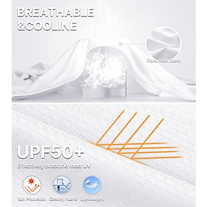 Women UPF 50+ UV Sun Protection Shirt Long Sleeve Golf Light Jacket SPF Hiking Running Shirts with Zip Pockets White XXL