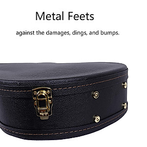 Crossrock Dreadnought Guitar Martin D28, Compatible to Taylor Grand Auditorium-Hard-Shell Wooden Case-Black (CRW620D28BK)