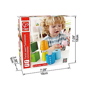 Hape Twist and Turnables Wooden Building Block Learning Set