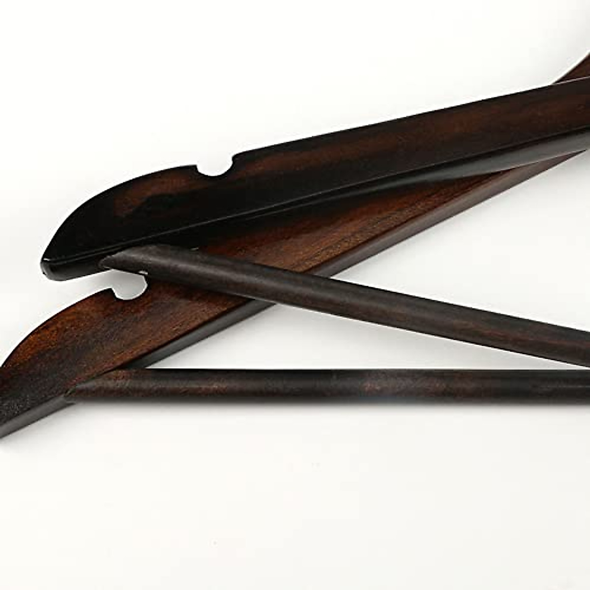 5pcs Solid Wood Clothes Hangers 360 Degree Rotatable Hangers for Home Hotel Shopping Mall