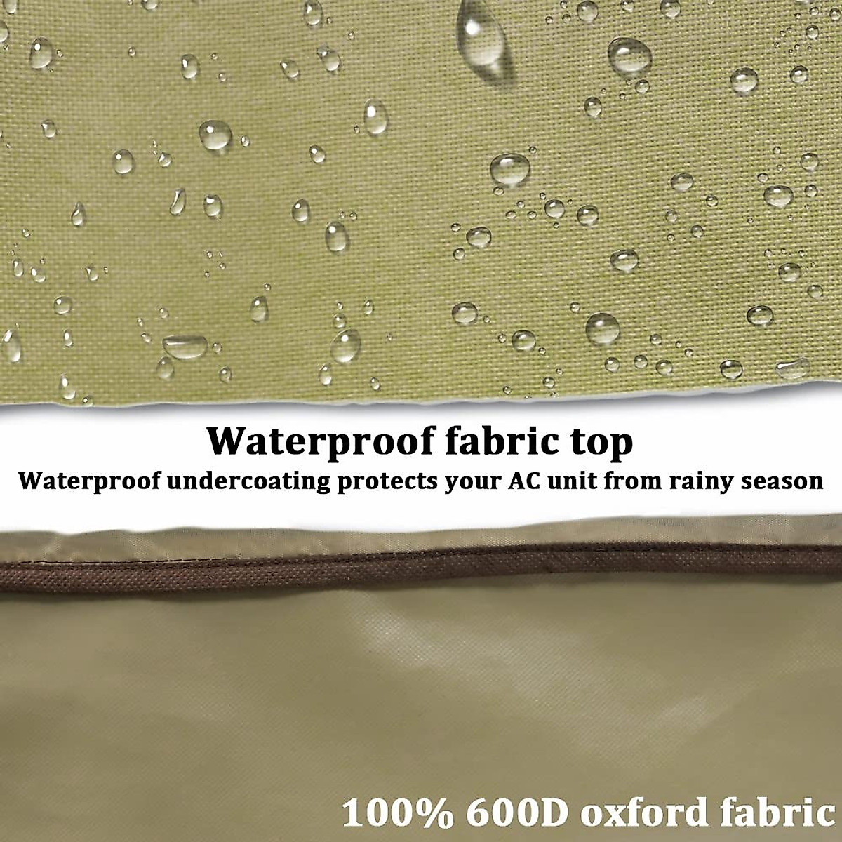 Capride Window Air Conditioner Cover for Outside Units Winter AC Unit Cover with Anti-Slip Adjustable Straps Waterproof 600D Ac Cover (25.5" W x 17" H x 21" D)