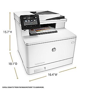 HP LaserJet Pro M477fnw Multifunction Wireless Color Laser Printer with Built-in Ethernet (CF377A)