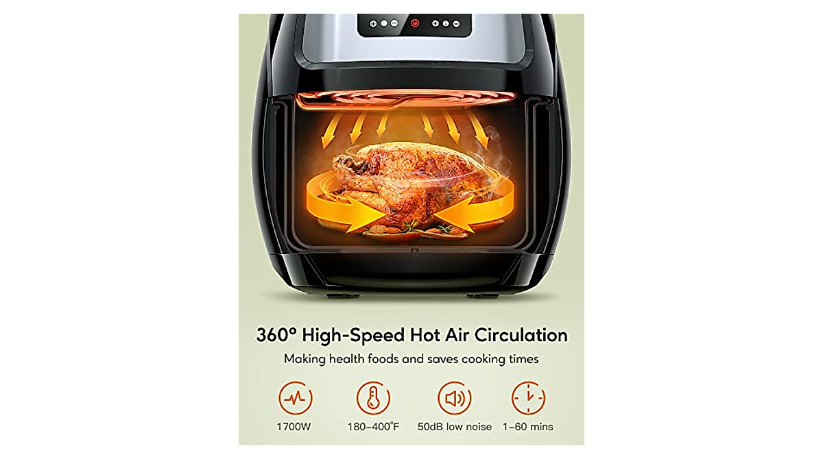 Famiworths 8.9 Quart Air Fryer with Touchscreen - Healthy & Large Capacity