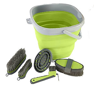 Collapsible Grooming Bucket Set Lime