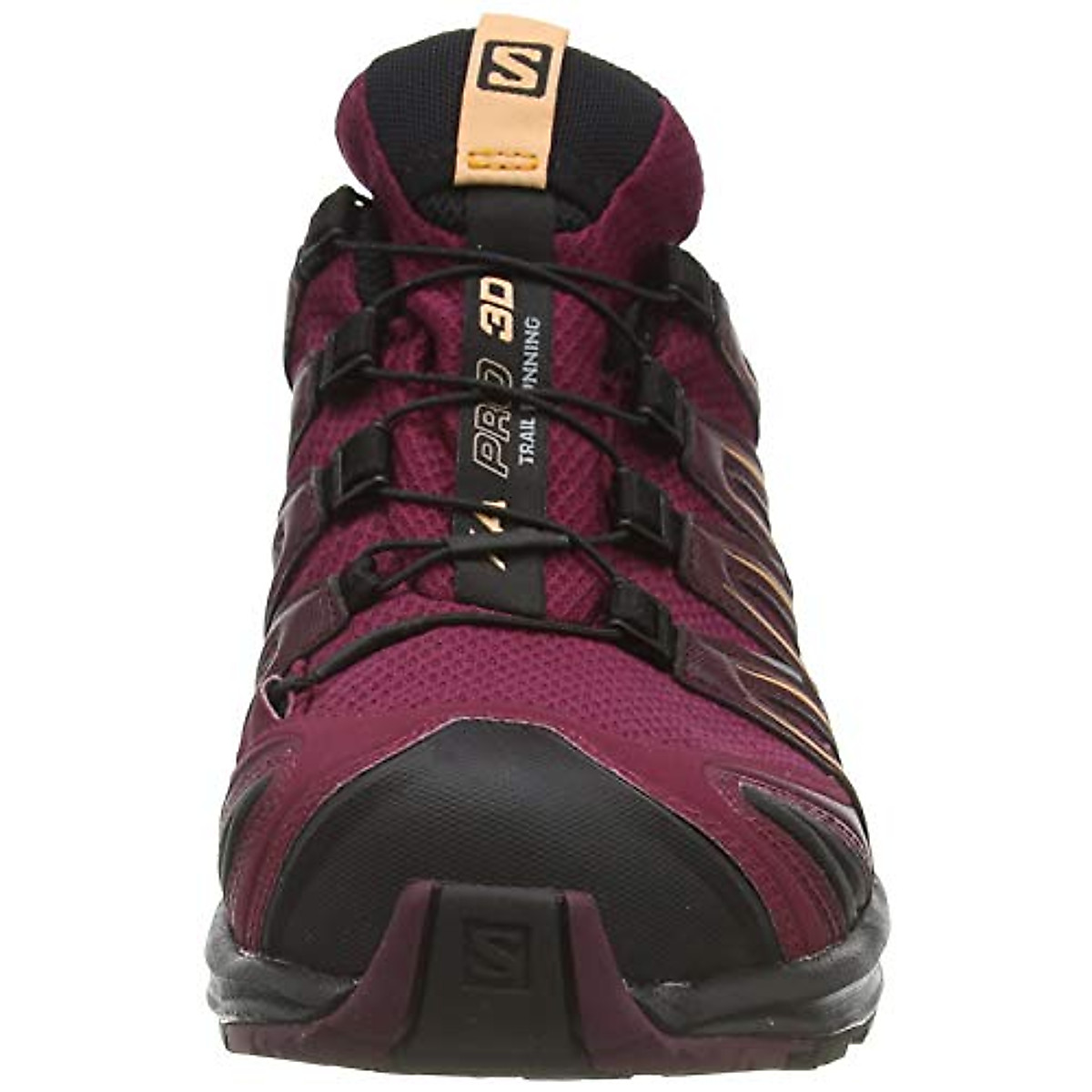 Salomon Women's Trail Running Sneaker, Burgundy Rhododendron Winetasting Cantaloupe, 7.5