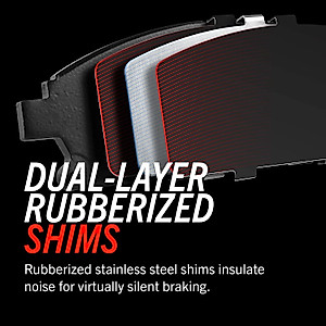 Power Stop Rear K8208 Carbon-Fiber Ceramic Brake Pad with Drilled and Slotted Rotor Kit Z23 Daily Driver and 1 Rear Sensor Wire For Jaguar F-Pace, Land Rover Range Rover Velar [Model Specific]