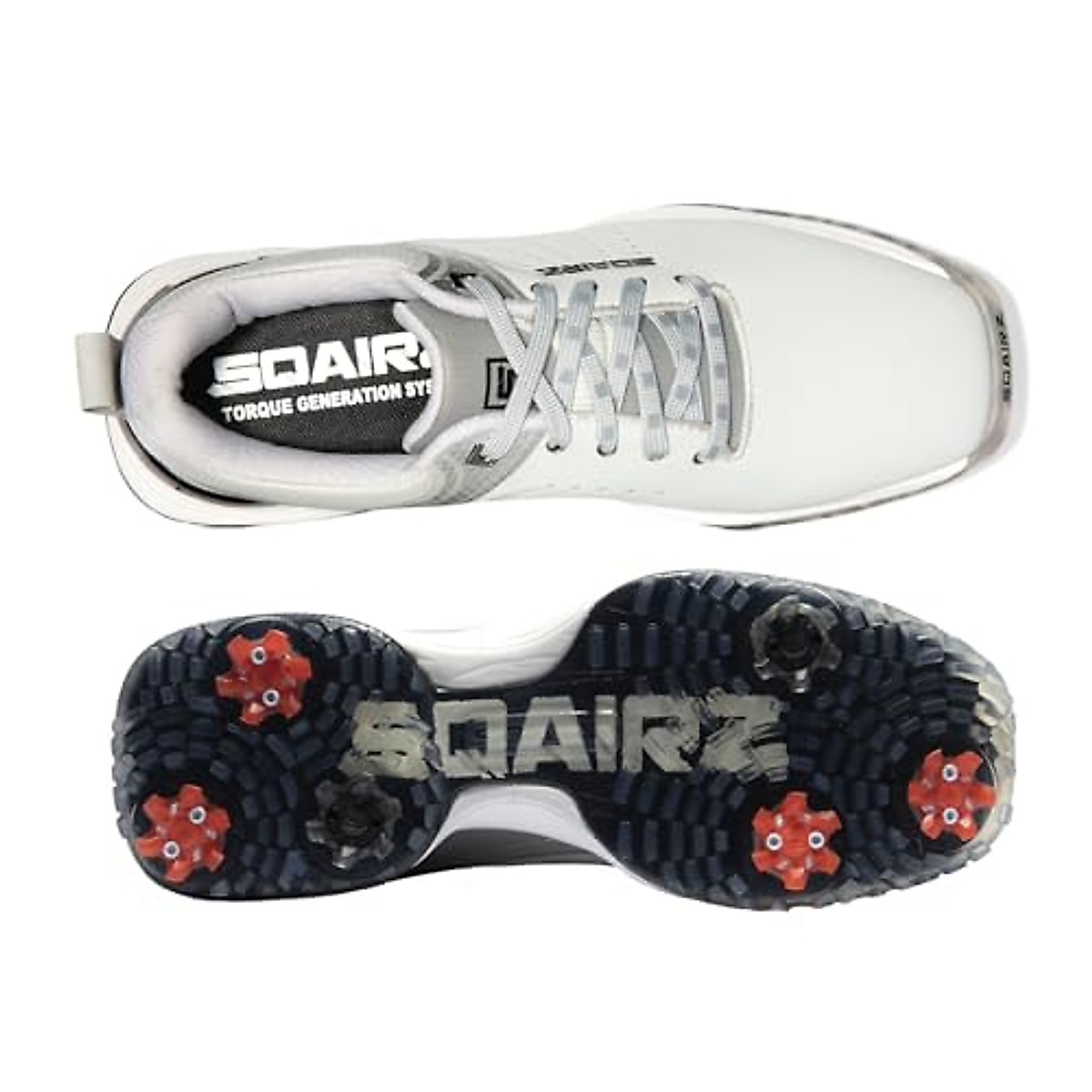 SQAIRZ Freedom Women's Athletic Golf Shoes, Golf Shoes, Designed for Balance & Performance, Replaceable Spikes, Waterproof, Golf Shoes Women with Spikes, Womens Golf Shoes, Golf Footwear Grey