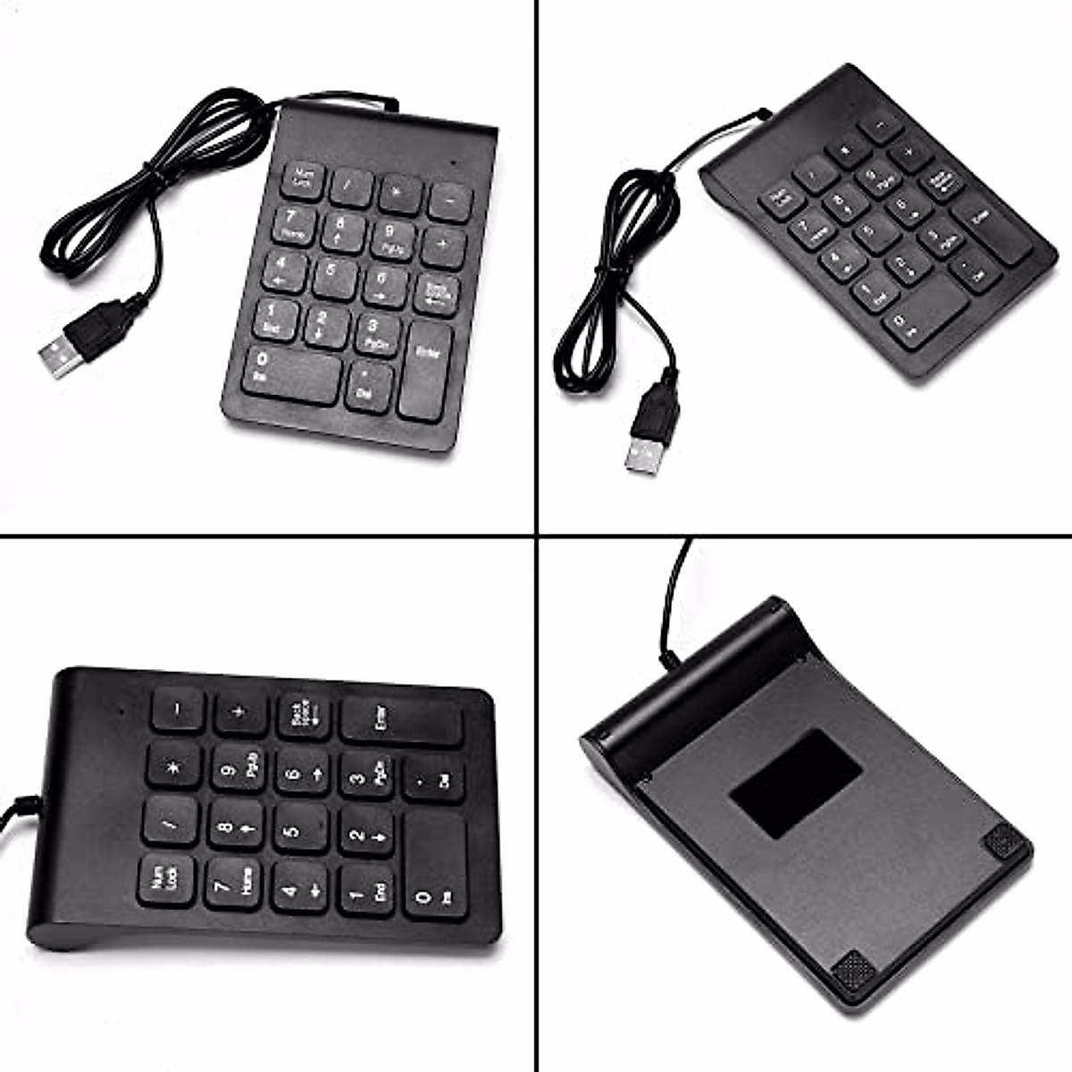Spacesea USB Wired Numeric Keypad Numpad 18 Keys Digital Keyboard for ...