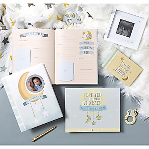 C.R Gibson BP73-23934 Love You to The Moon Baby Photo Album Brag Book, 7.25'' W x 4.5'' H