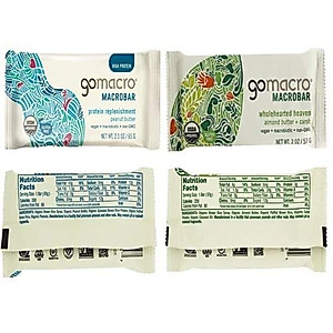 GoMacro Variety Pack, 1 bar each (pack of 12) - 12 Flavors including 3 new flavors