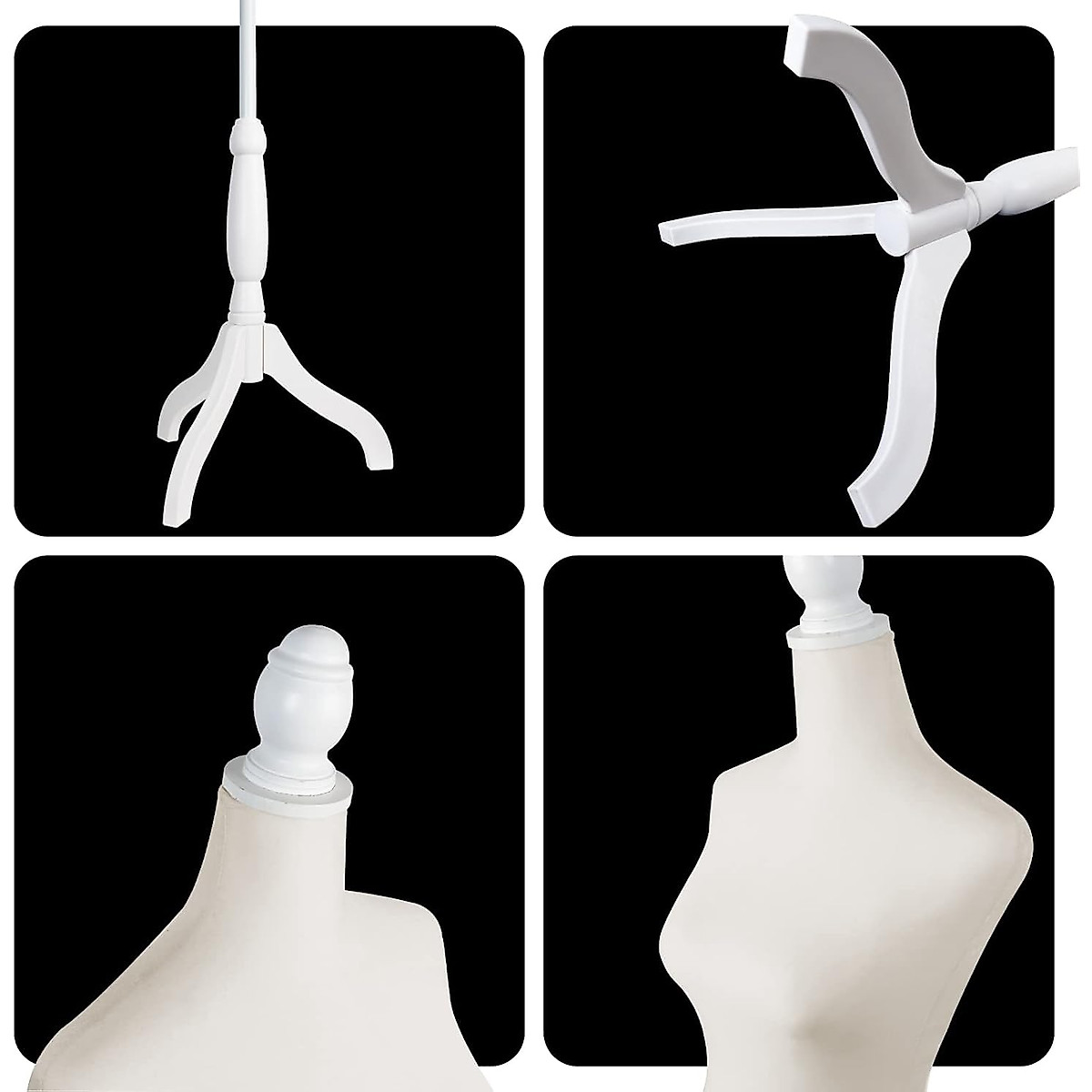 Female Dress Form Mannequin Torso Manikin Body with Adjustable Tripod Stand for Sewing Dressmakers Dress Jewelry Display (Beige)