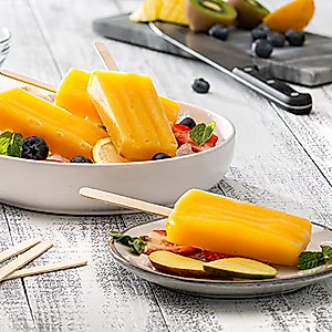 [200 Count] 4.5 Inch Wooden Multi-Purpose Popsicle Sticks for Crafts, ICES, Ice Cream, Wax, Waxing, Tongue Depressor Wood Sticks