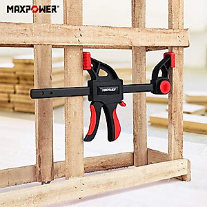 MAXPOWER 24-inch Bar Clamp and 31-inch Spreader for Woodworking, Quick Release Wood Clamps Set, Pack of 4