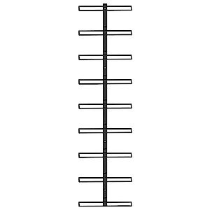 vidaXL Wall Wine Rack, Wine Bottle Holder for 9 Bottles, Wall Mounted Wine Storage, Wine Bottle Organizer for Living Room Kitchen Pantry, Modern, Iron